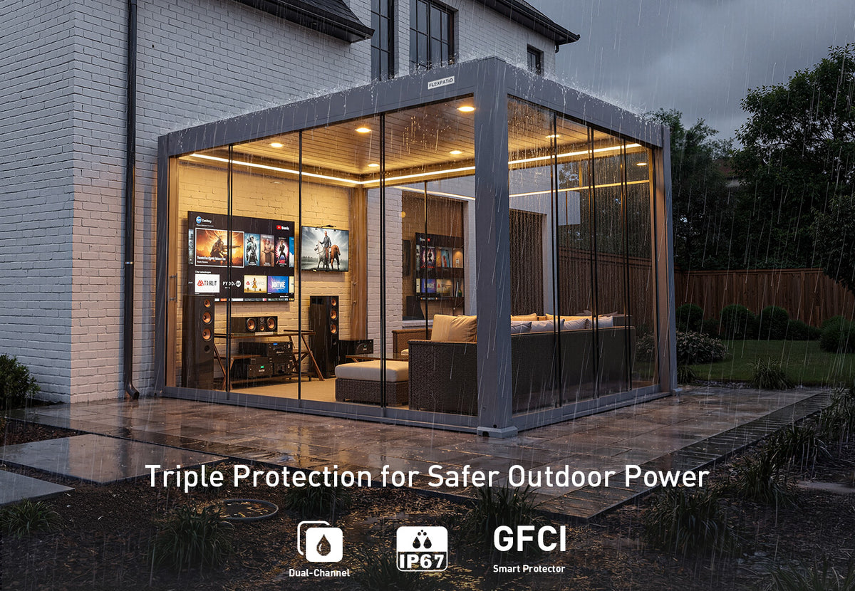 FlexPatio POWER+ Motorized Pergola | Premium Aluminum Pergola Kits