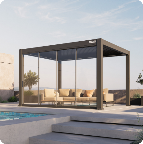 FlexPatio Motorized Pergola Kits | Smart Louvered Pergola for Patio